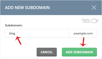 How to Add a Subdomain in DirectAdmin - Base de Conhecimento - Flagee Cloud